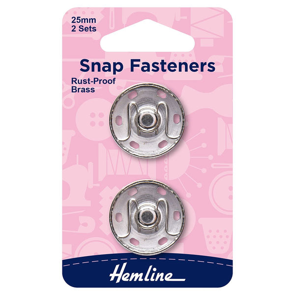 Hemline Snap Fasteners Set of 2 - 25mm – No Frills Knitting