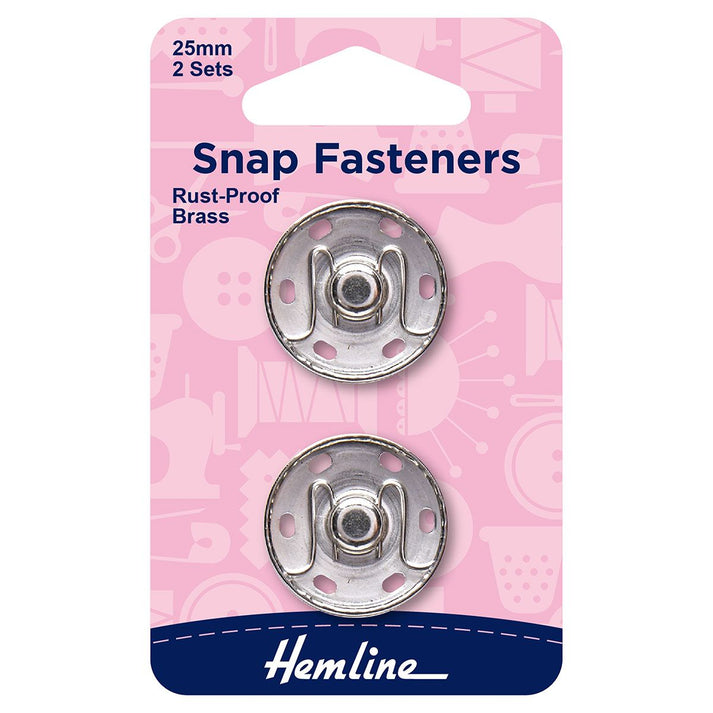 Hemline Snap Fasteners Set of 2 - 25mm – No Frills Knitting